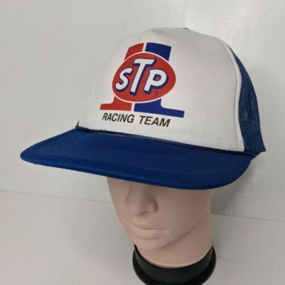 STP | Accessories | Vintage Stp Racing Team Trucker Hat Red White Blue ...